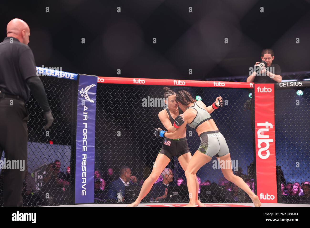 ORLANDO, FL - February 24 Katherine Corogenes clashes heads with ...