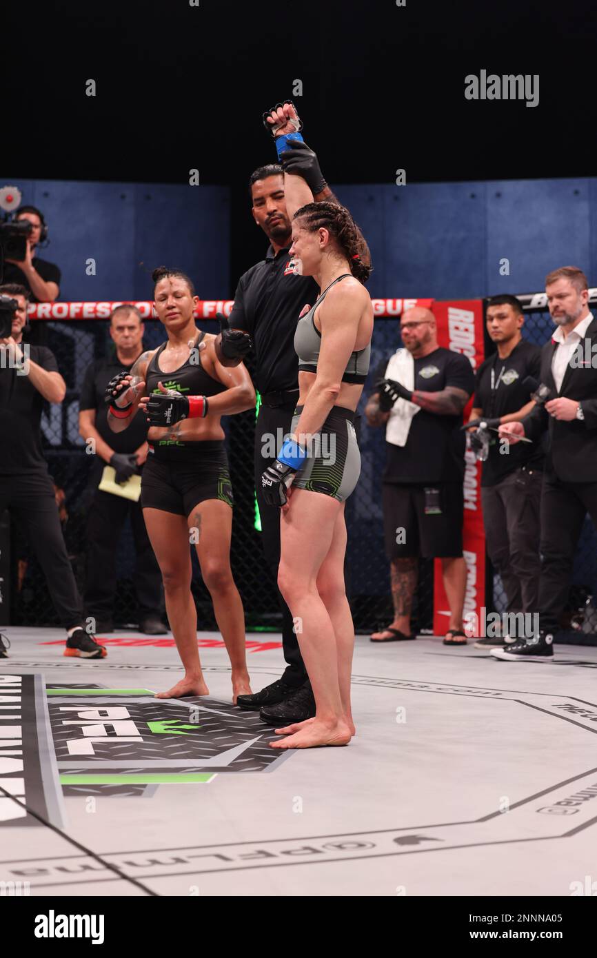 ORLANDO, FL - February 24 Lisa Mauldin is declared the winner by ref ...