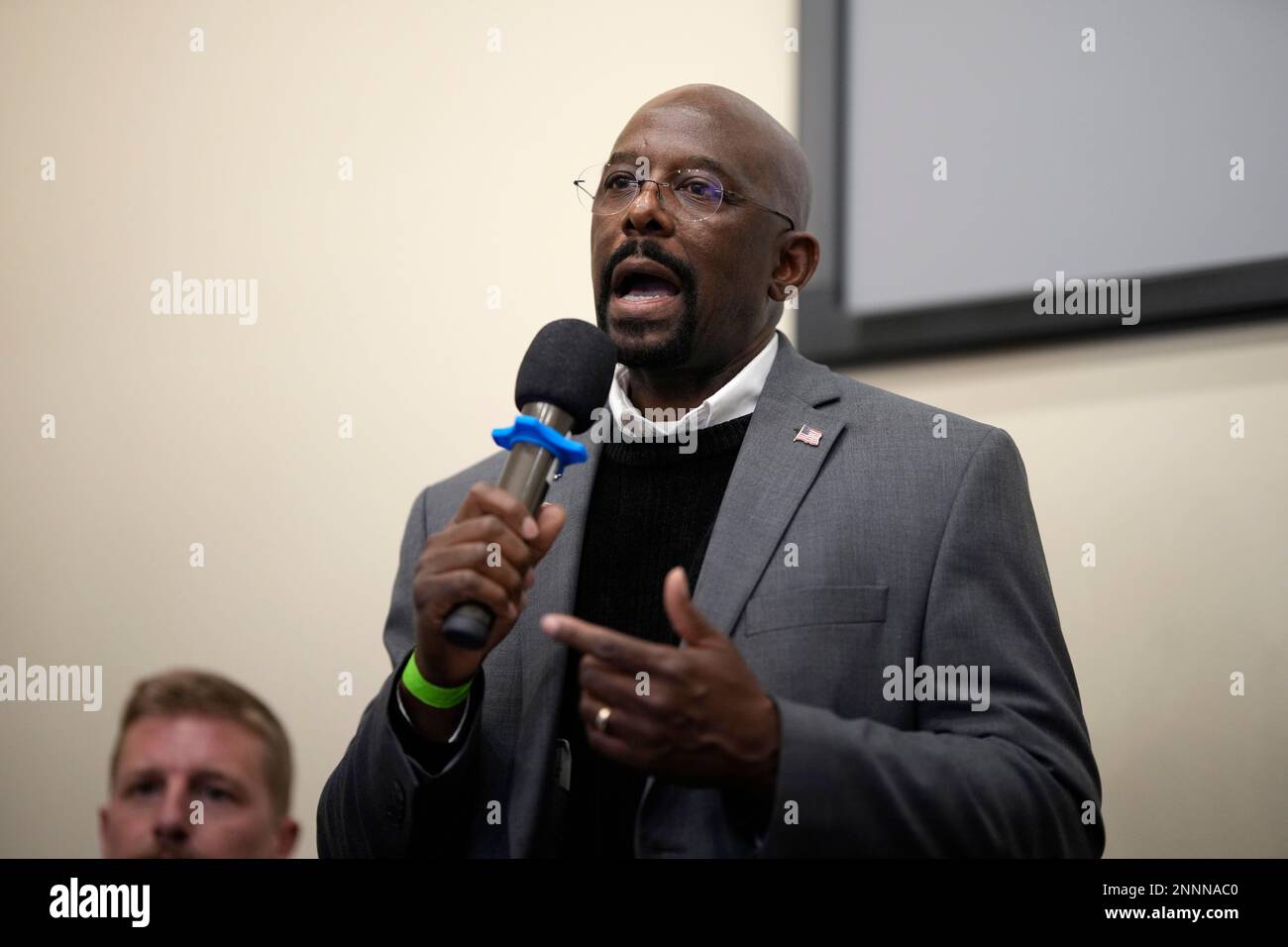 Candidate Casper Stockham speaks during a debate for the state ...