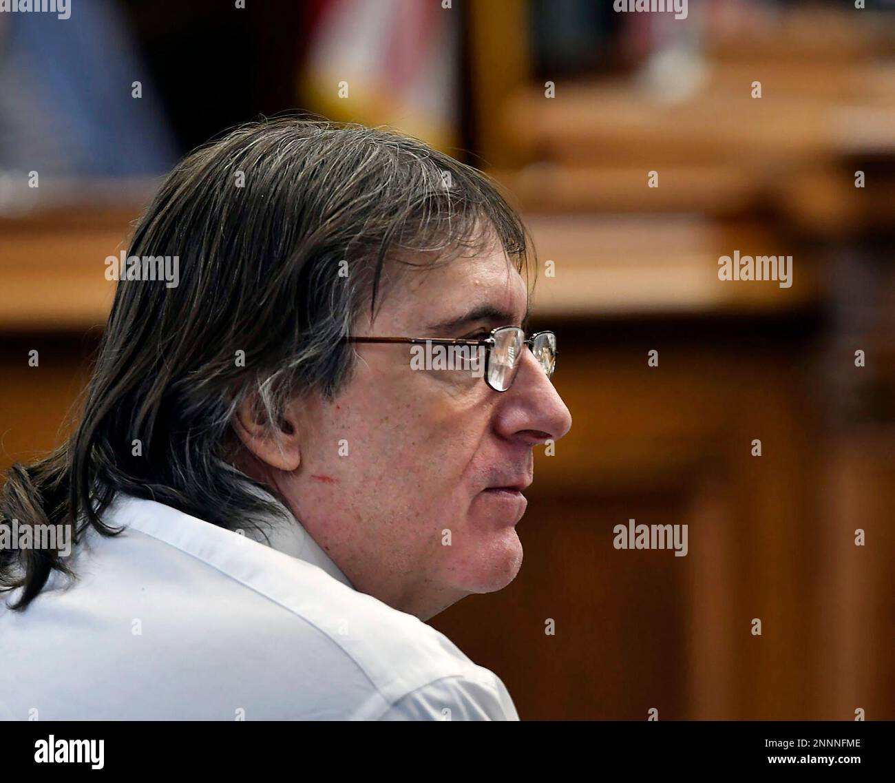 Edward Pendleton Jr. listens during his trial on Tuesday, March 9, 2021 ...