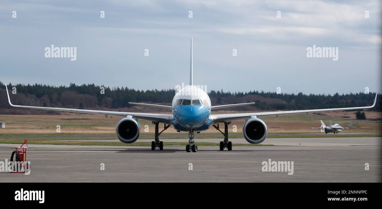 a plane carrying first lady Jill Biden arrives Tuesday, March 9, 2021 ...