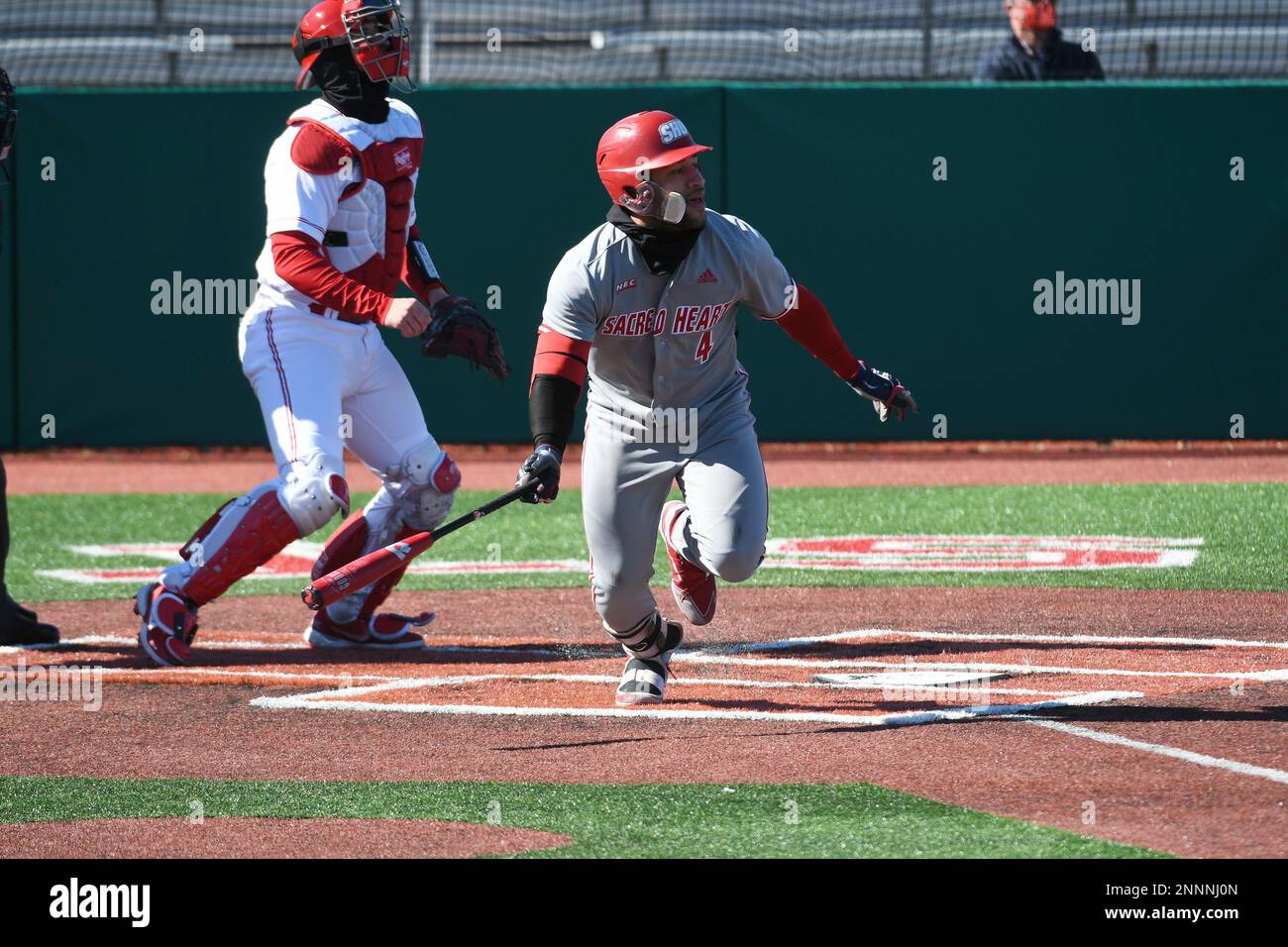Sacred Heart University Pioneers outfielder Isiah Daubon (4) during ...