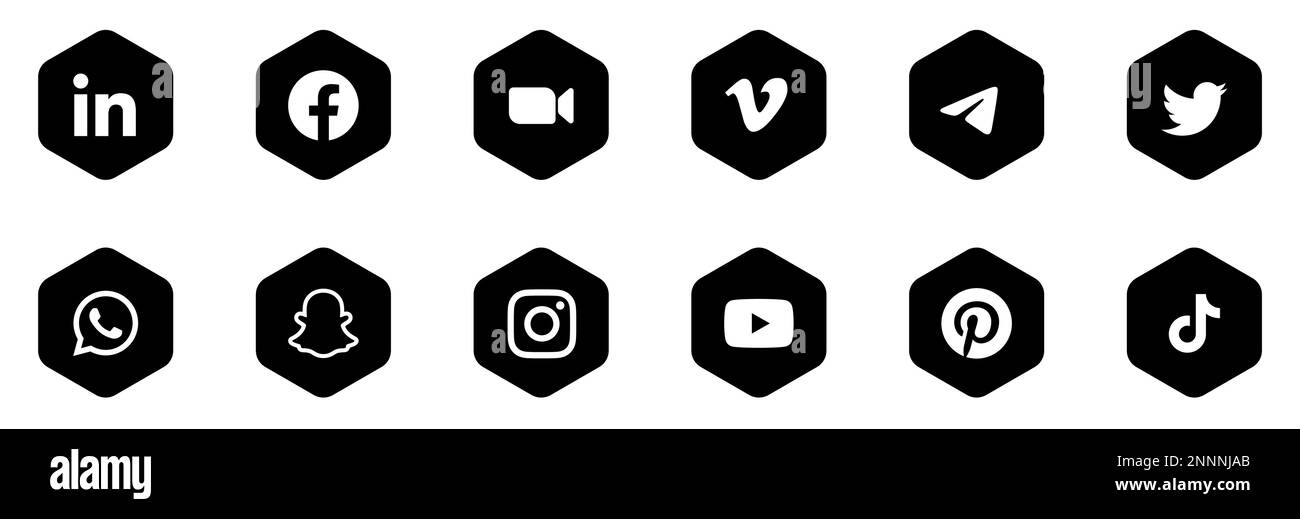 TikTok, Instagram, Youtube, Pinterest, LinkedIn, Facebook, Zoom, Vimeo ...