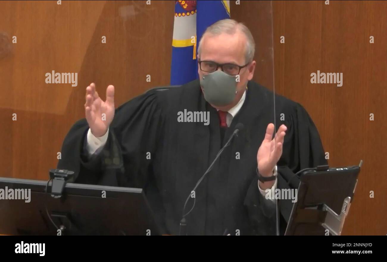 In this image from video, Hennepin County Judge PeterCahill presides ...