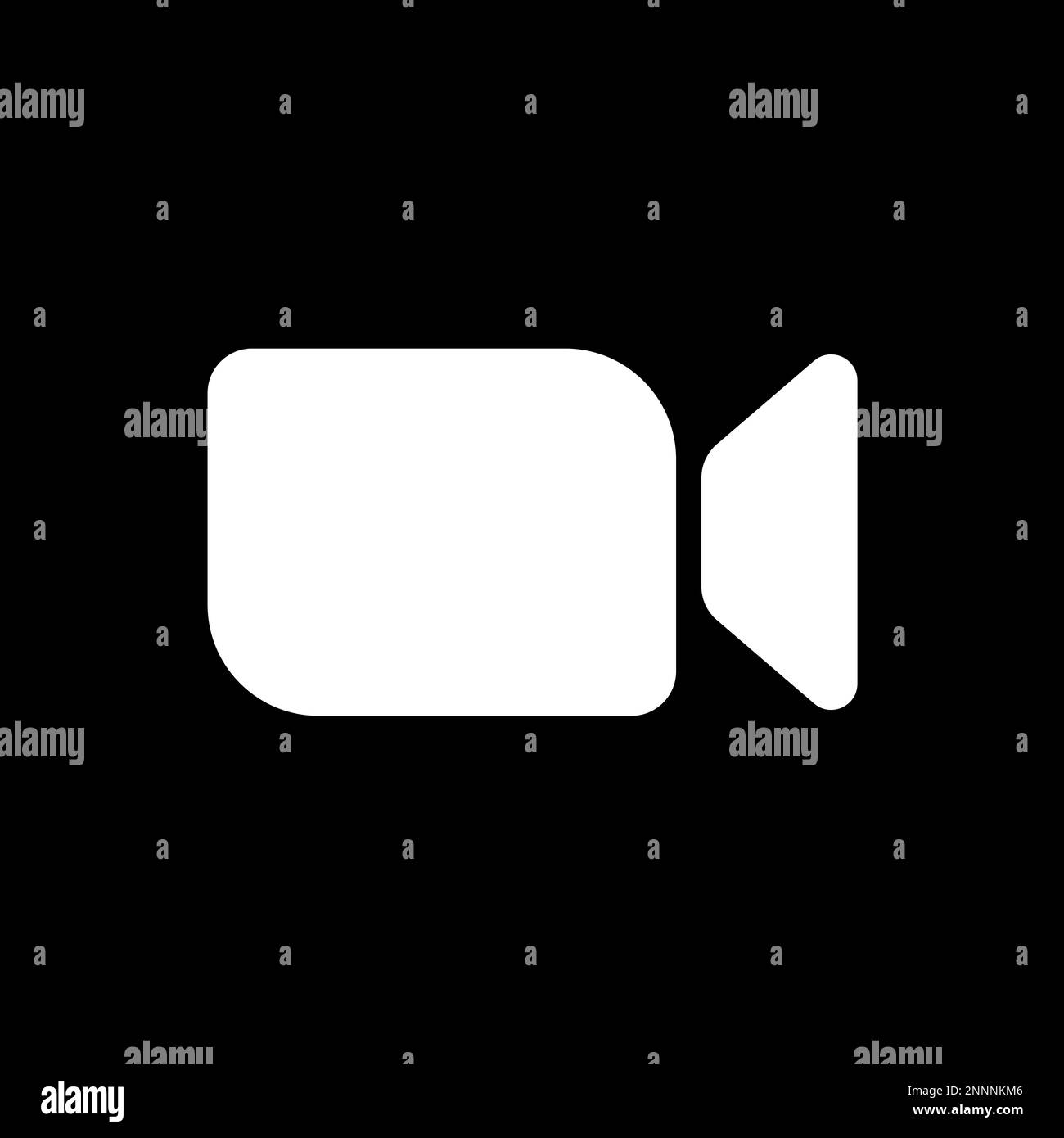 Zoom social media app icon. Black silhouete square shape vector ...