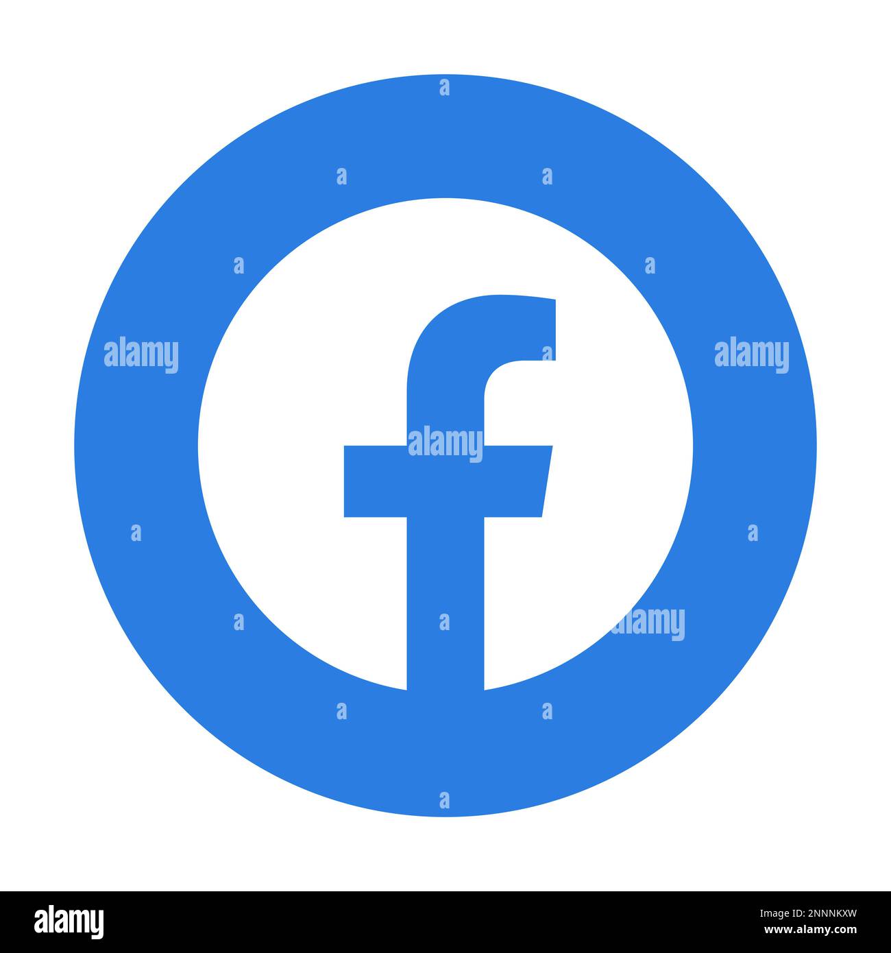 Facebook social media app icon. Circle shape vector illustration Stock ...