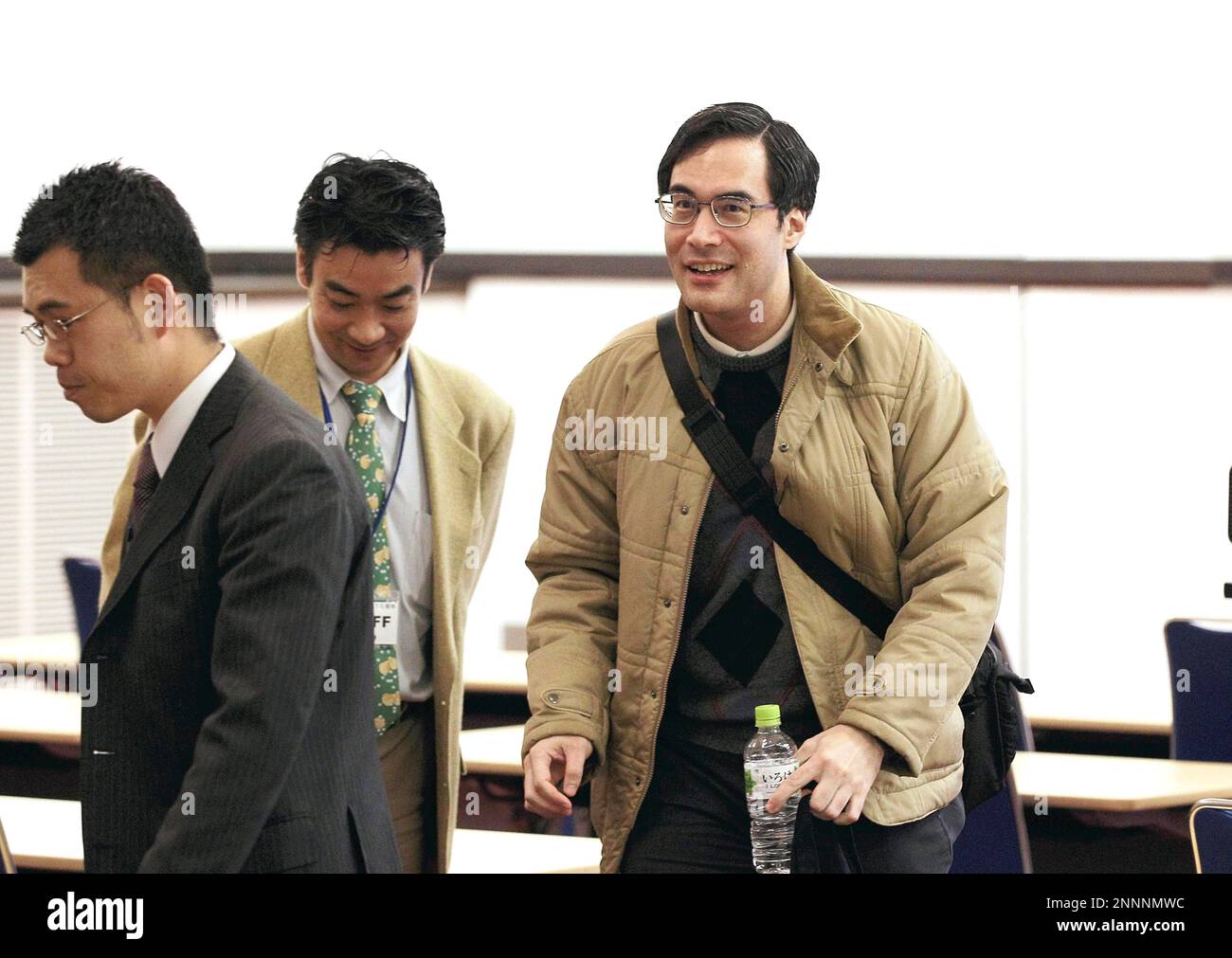 File: Shinichi Mochizuki (R), professor of Research Instittue for ...