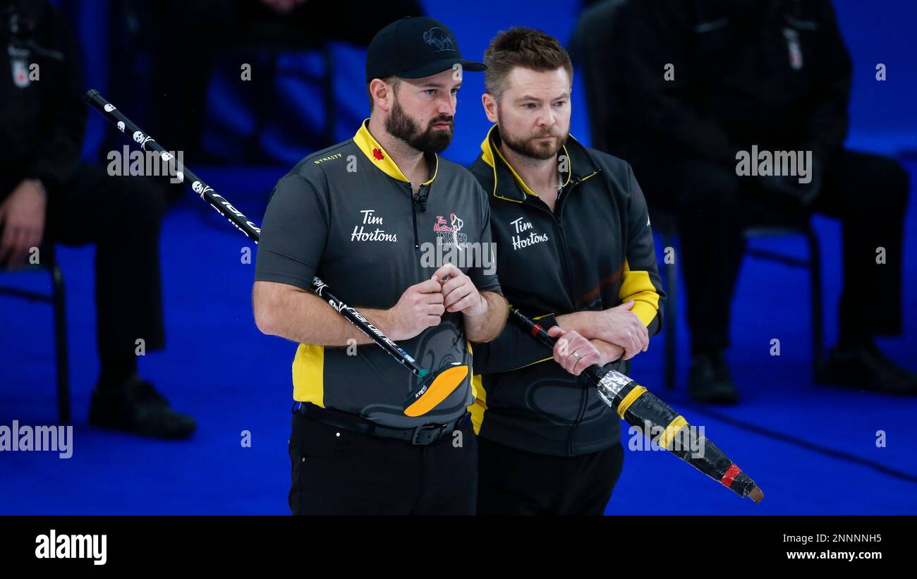 Team Wild Card One skip Mike McEwen, right, and third Reid Carruthers ...