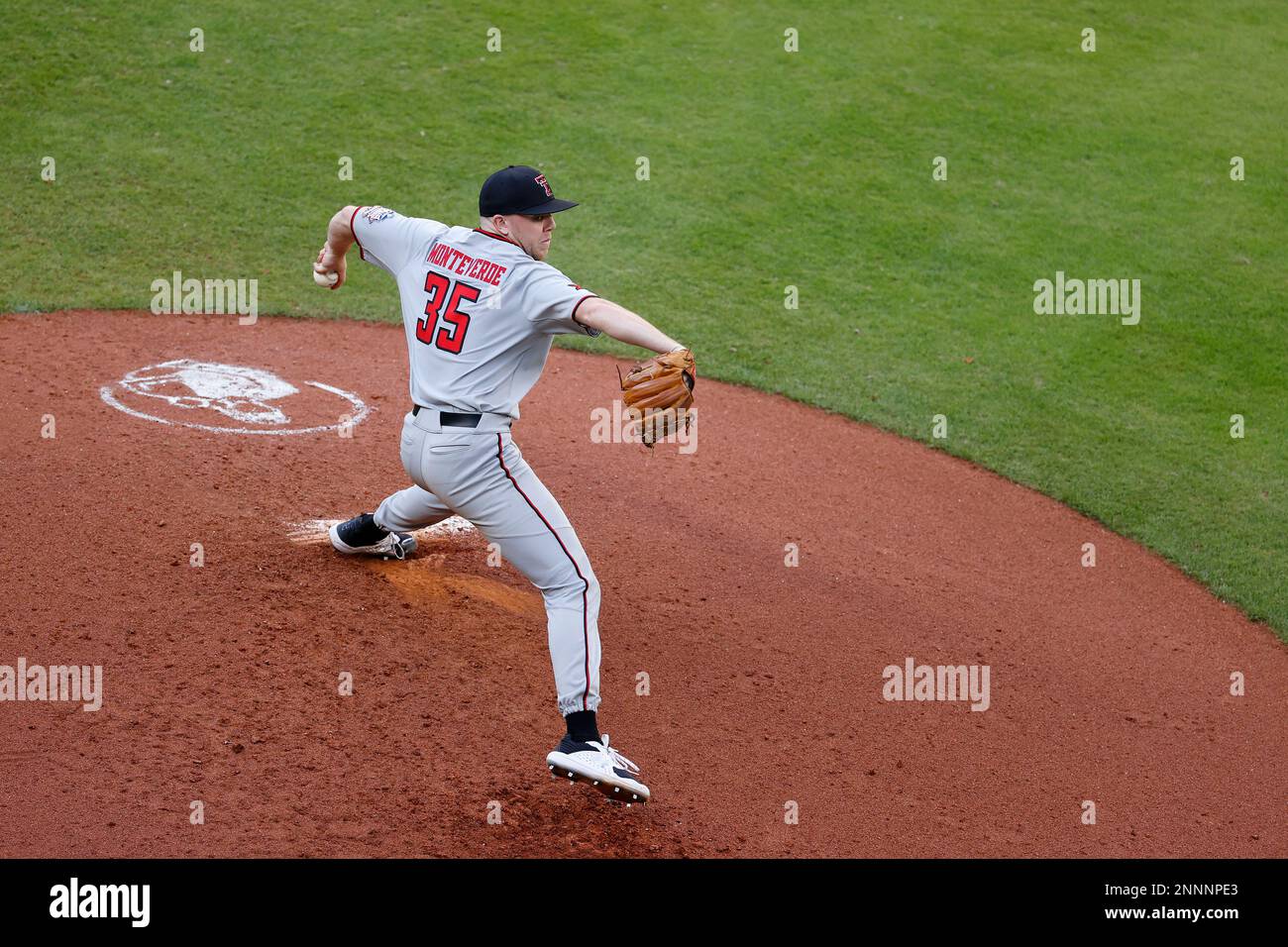 Texas Tech University Red Raiders starting pitcher Patrick Monteverde ...