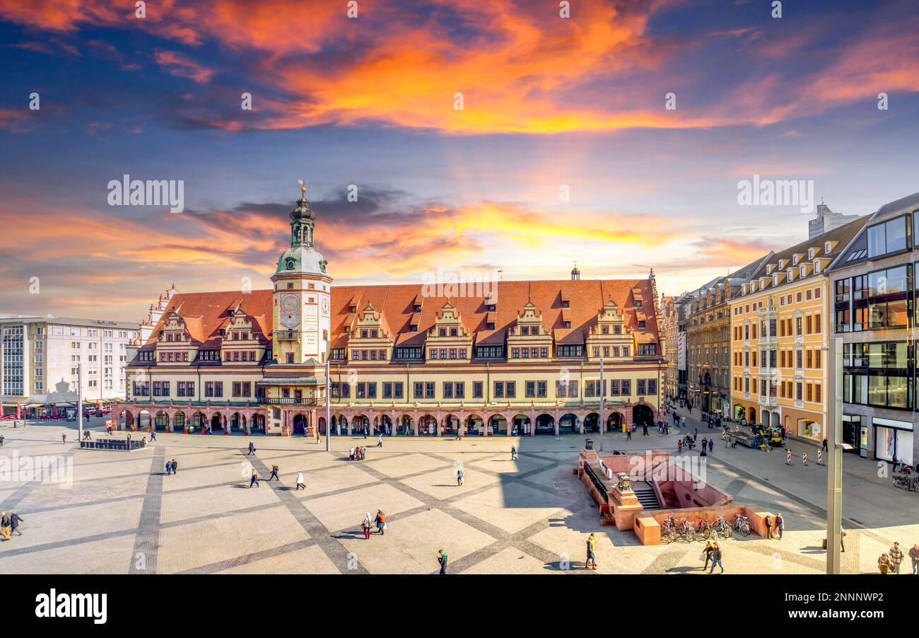Market in Leipzig, Saxony, Germany Stock Photo - Alamy