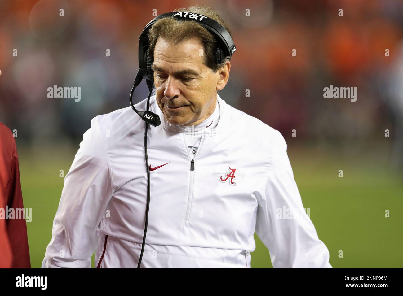 Alabama Crimson Tide head coach Nick Saban on the field during an NCAA ...
