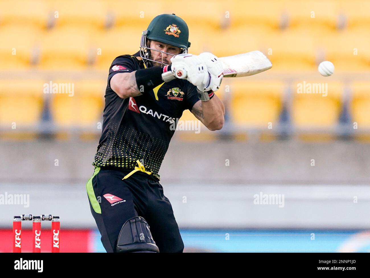 Australia's Matt Wade bats against New Zealand during the 4th T20 ...