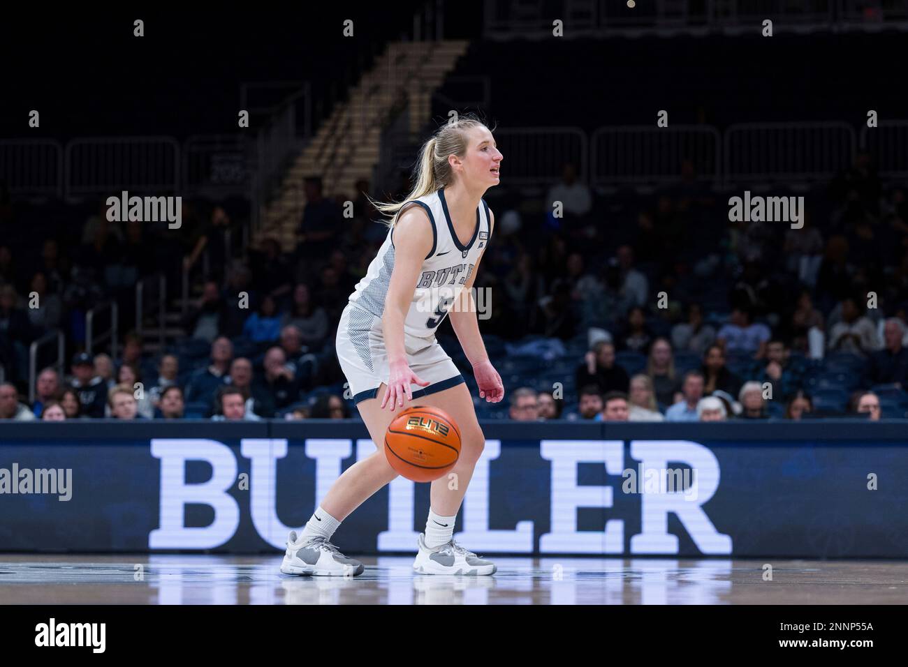 INDIANAPOLIS, IN - FEBRUARY 24: Butler Bulldogs guard Shay Frederick (5 ...