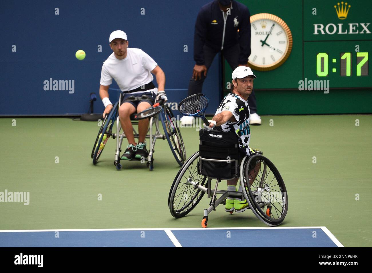 Sam Schroder and David Wagner in action against Dylan Alcott and Andy ...