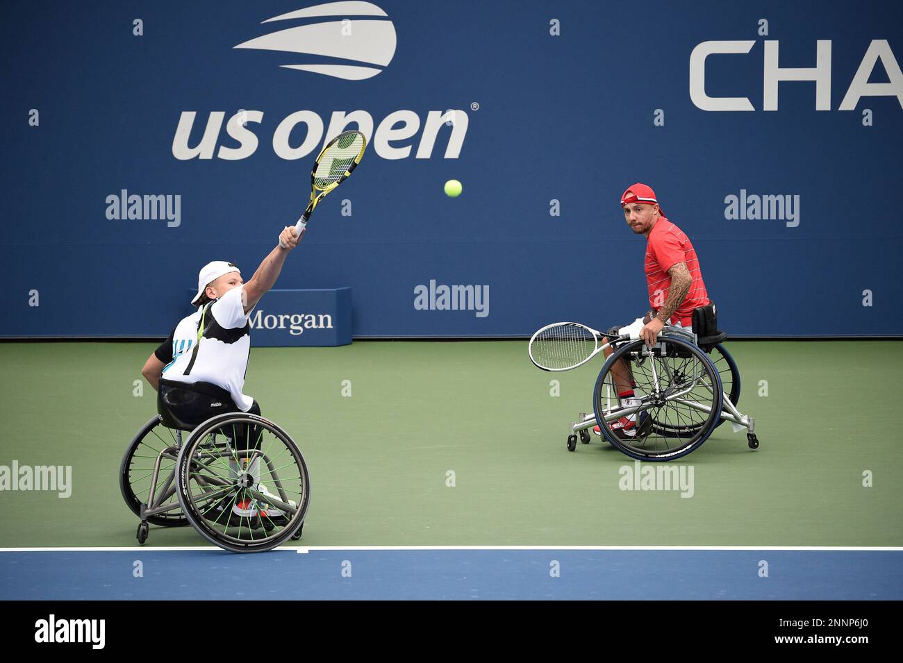 Dylan Alcott and Andy Lapthorne in action against Sam Schroder and ...