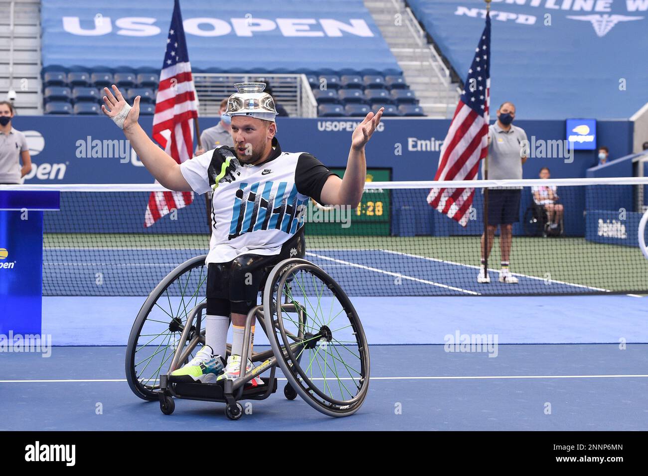 2020 US Open Men's Wheelchair Quad Doubles Champion Dylan Alcott after ...
