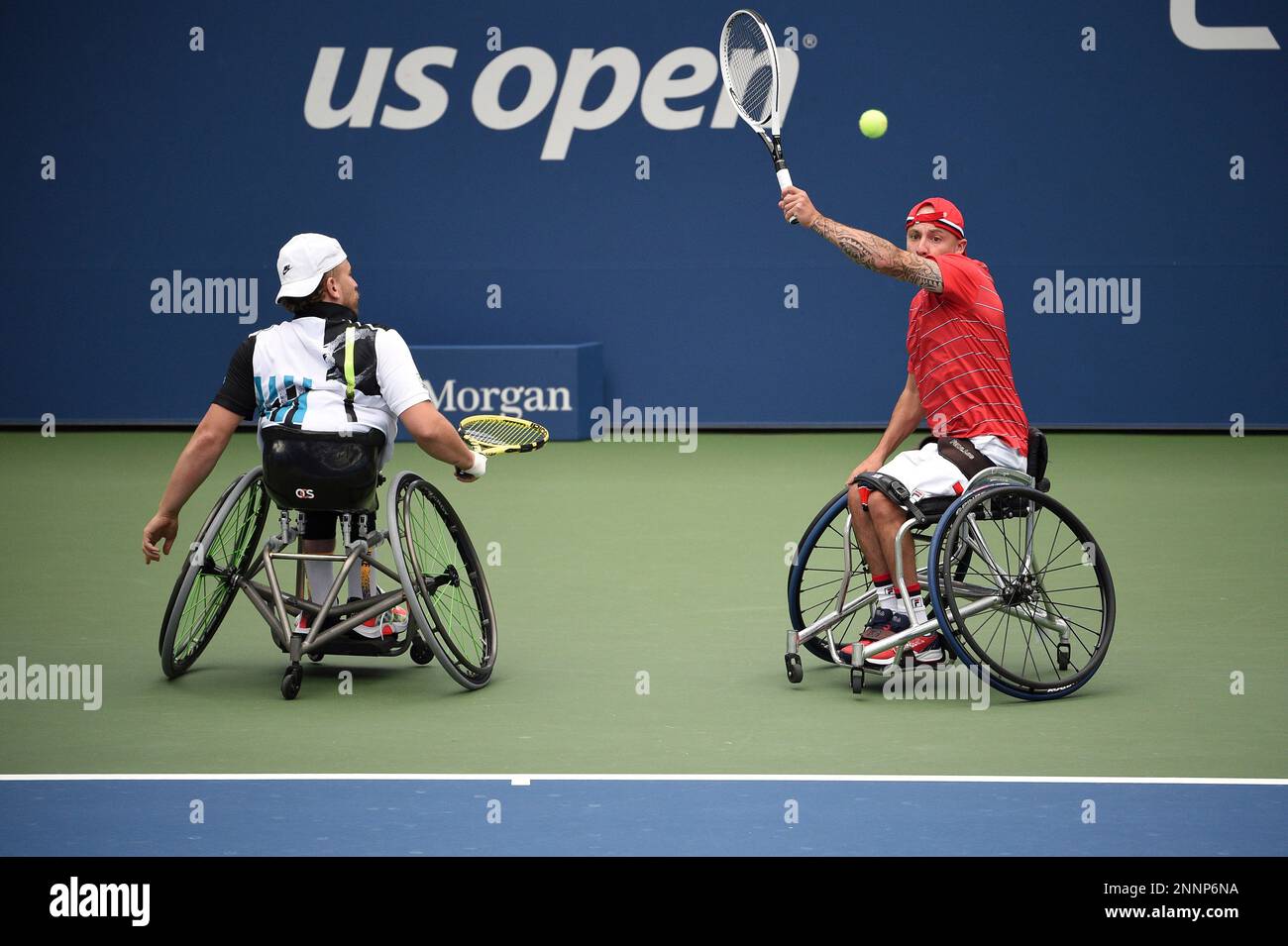 Dylan Alcott and Andy Lapthorne in action against Sam Schroder and ...