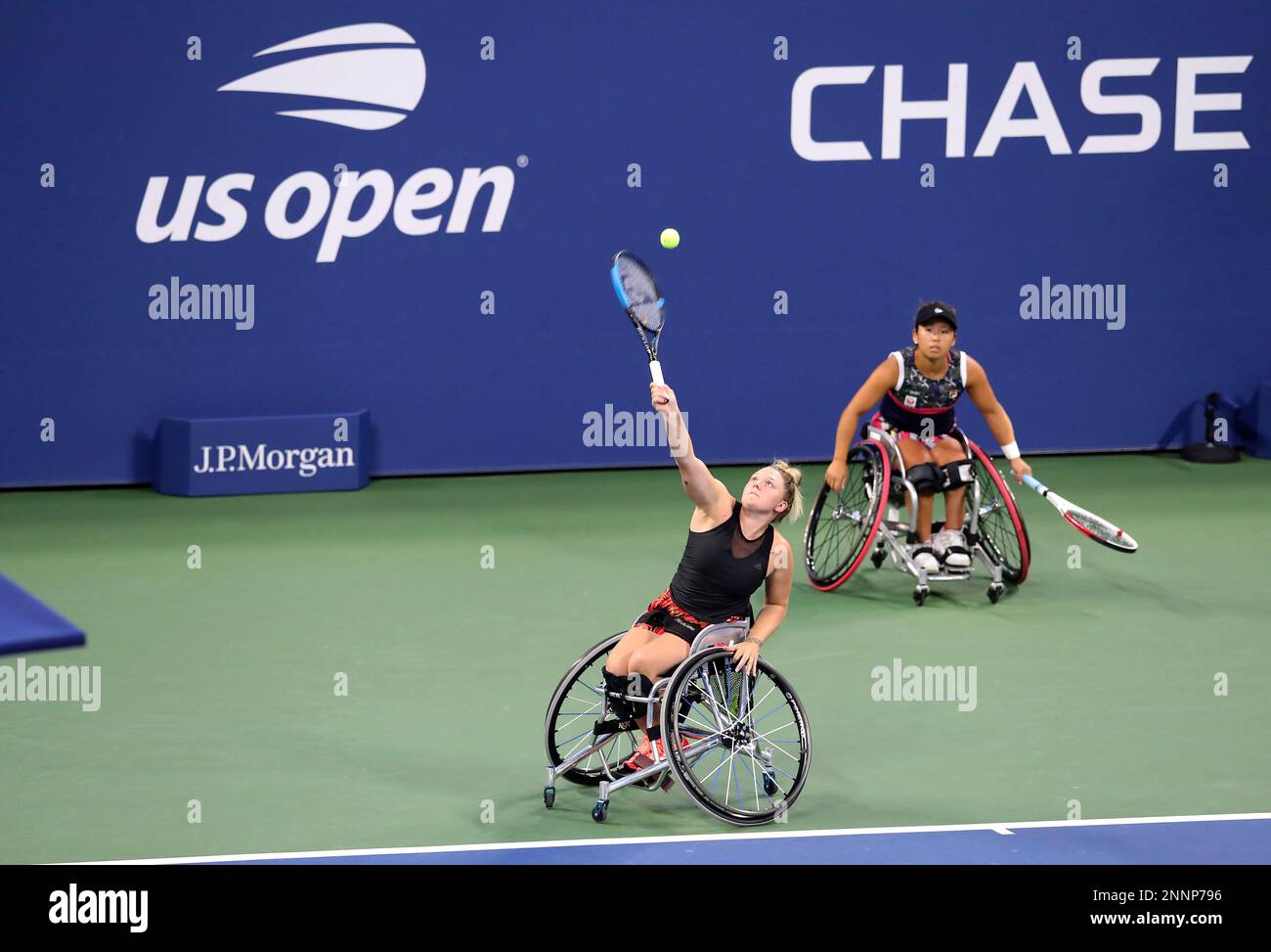 Jordanne Whiley and Yui Kamiji in action against Angelica Bernal and ...