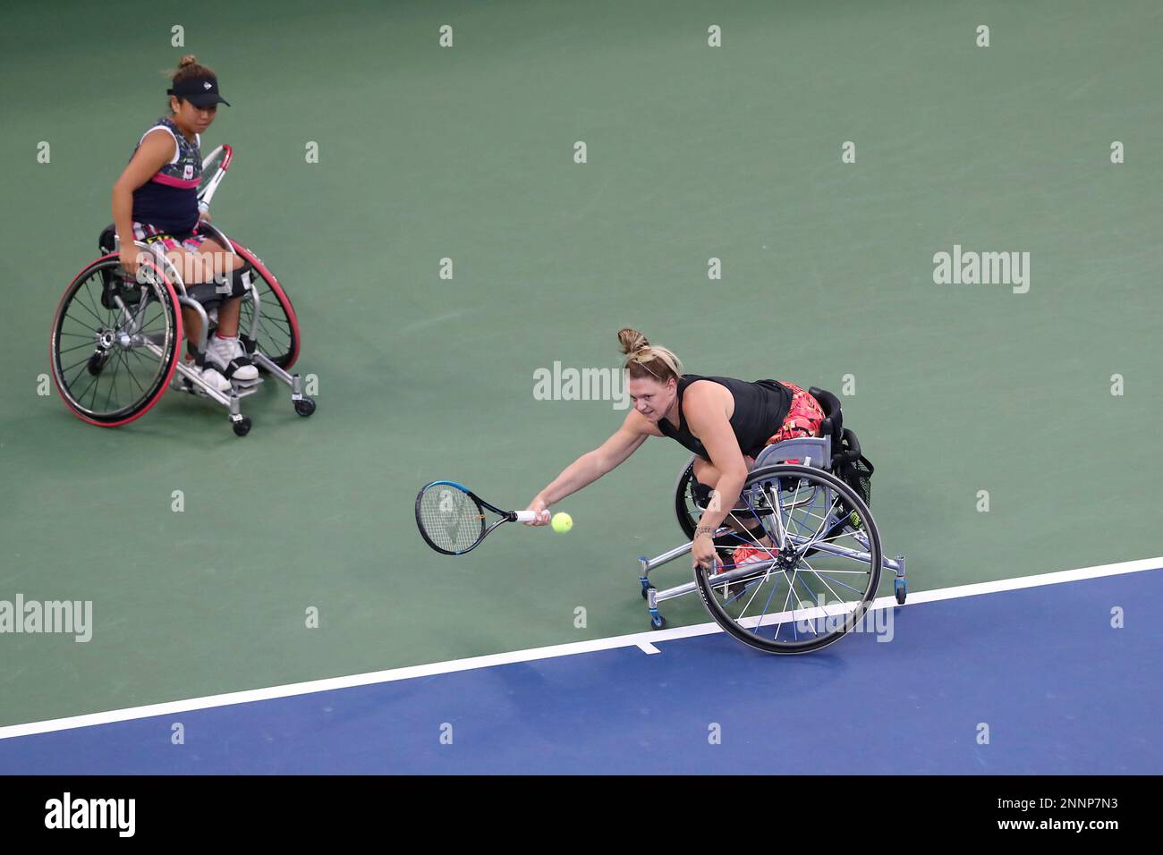 Jordanne Whiley and Yui Kamiji in action against Angelica Bernal and ...