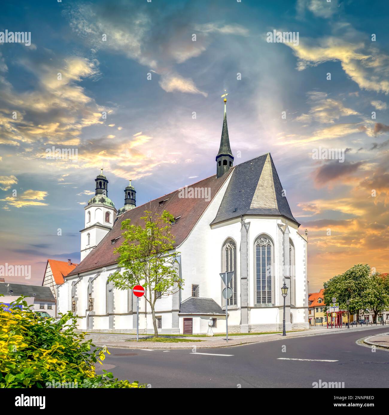 Church in Pegau, Saxony, Germany Stock Photo - Alamy
