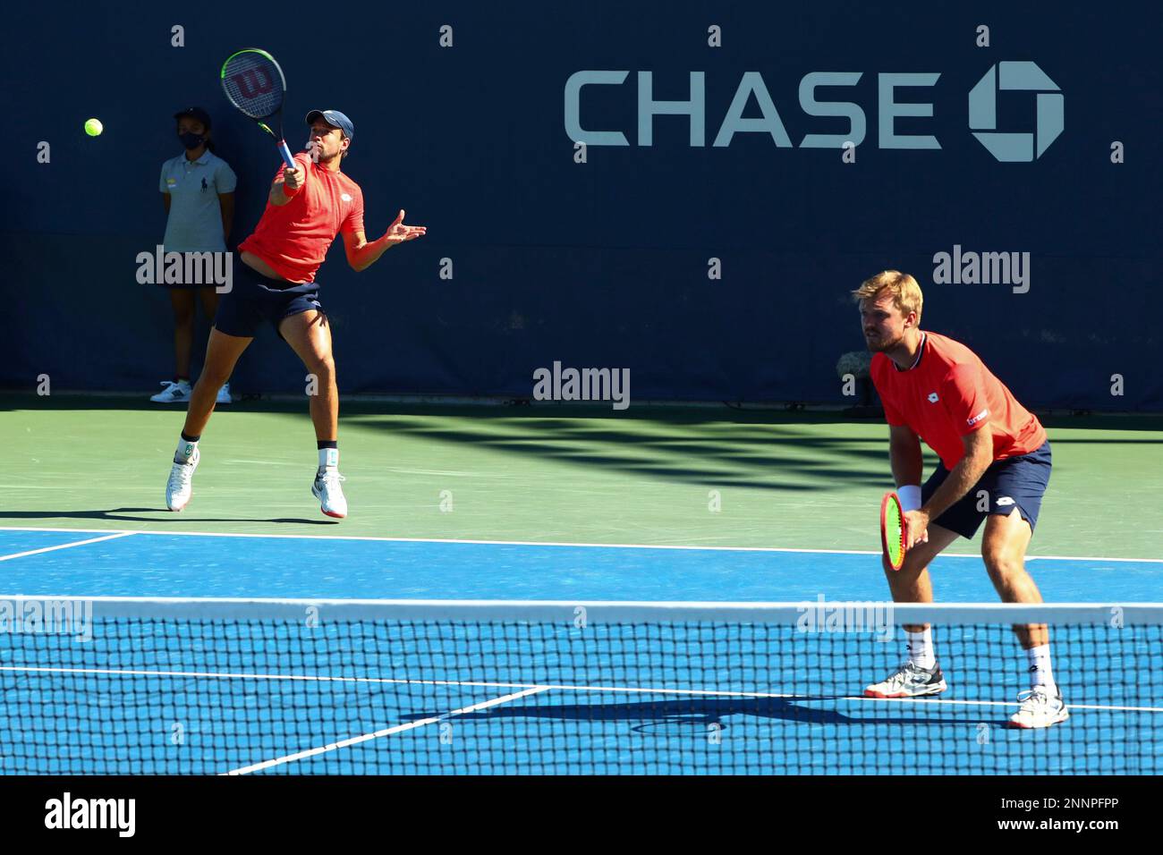 Kevin Krawietz and Andreas Mies in action against Rohan Bopanna and ...