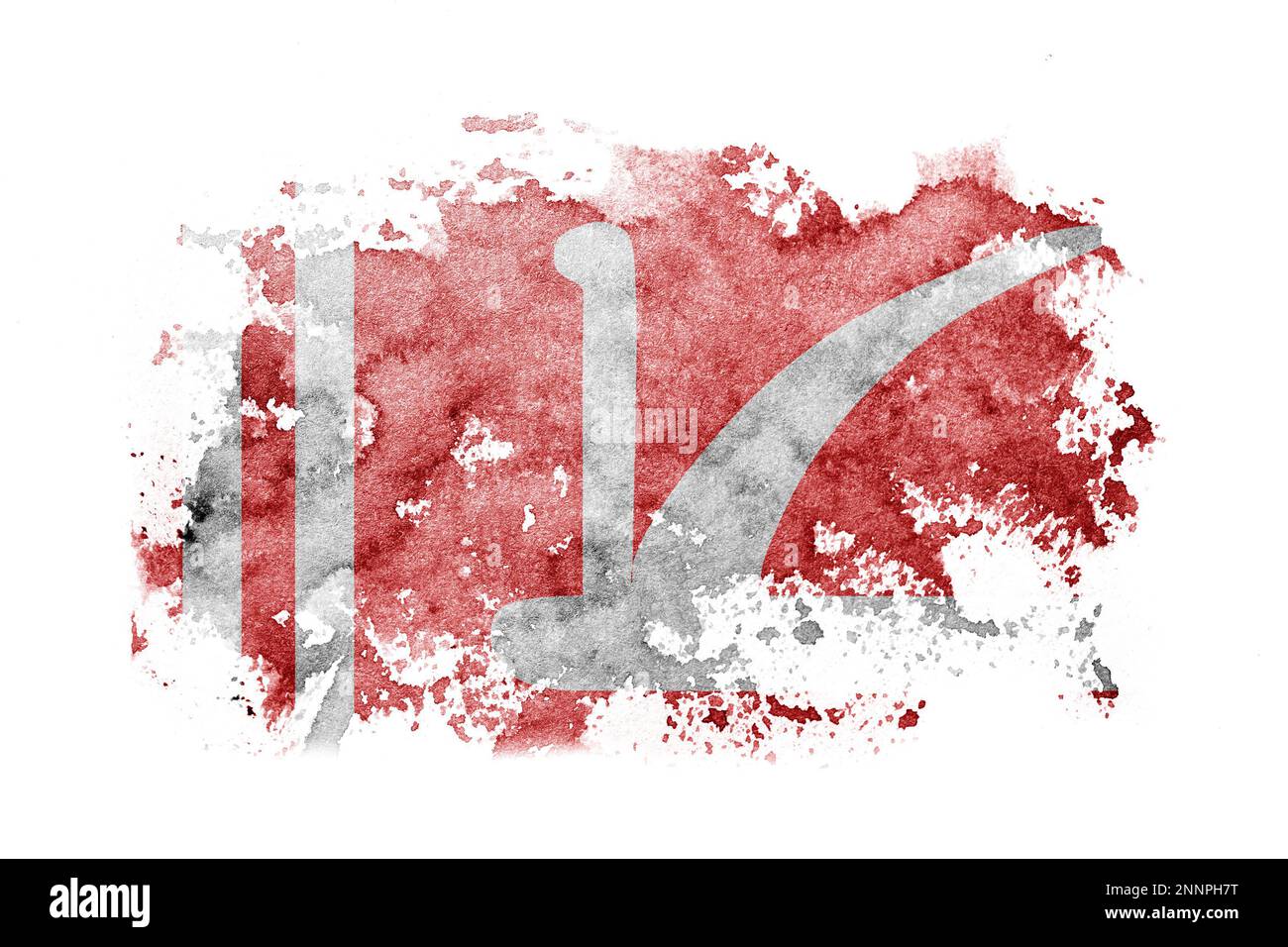 Jammu, Kashmir flag background painted on white paper with watercolor ...