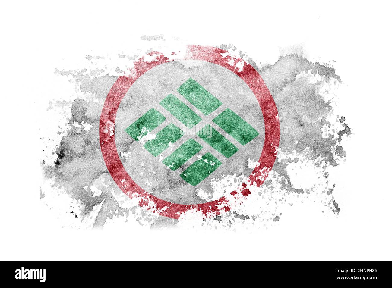 Japan, Japanese, Akaigawa, Hokkaido, Shiribeshi, Subprefecture flag ...