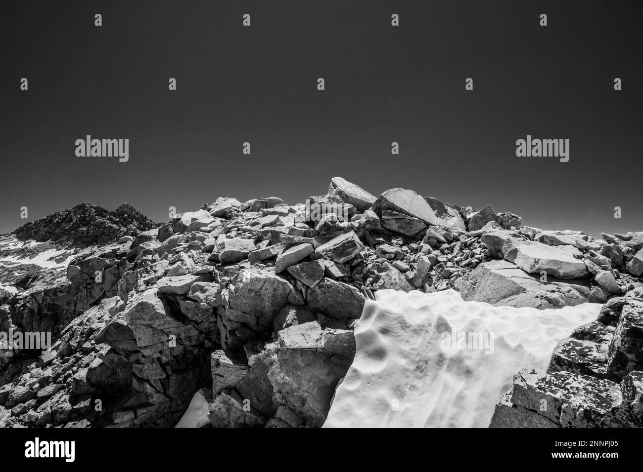 Melting Snow Bank On Kennedy Pass in Kings Canyon National Park Stock ...