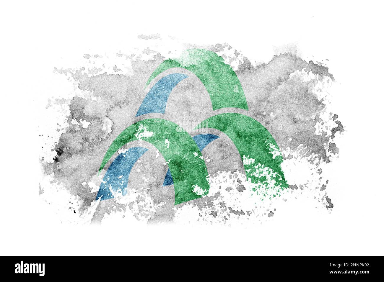 Japan, Japanese, Mori, Hokkaido, Oshima, Subprefecture flag background ...