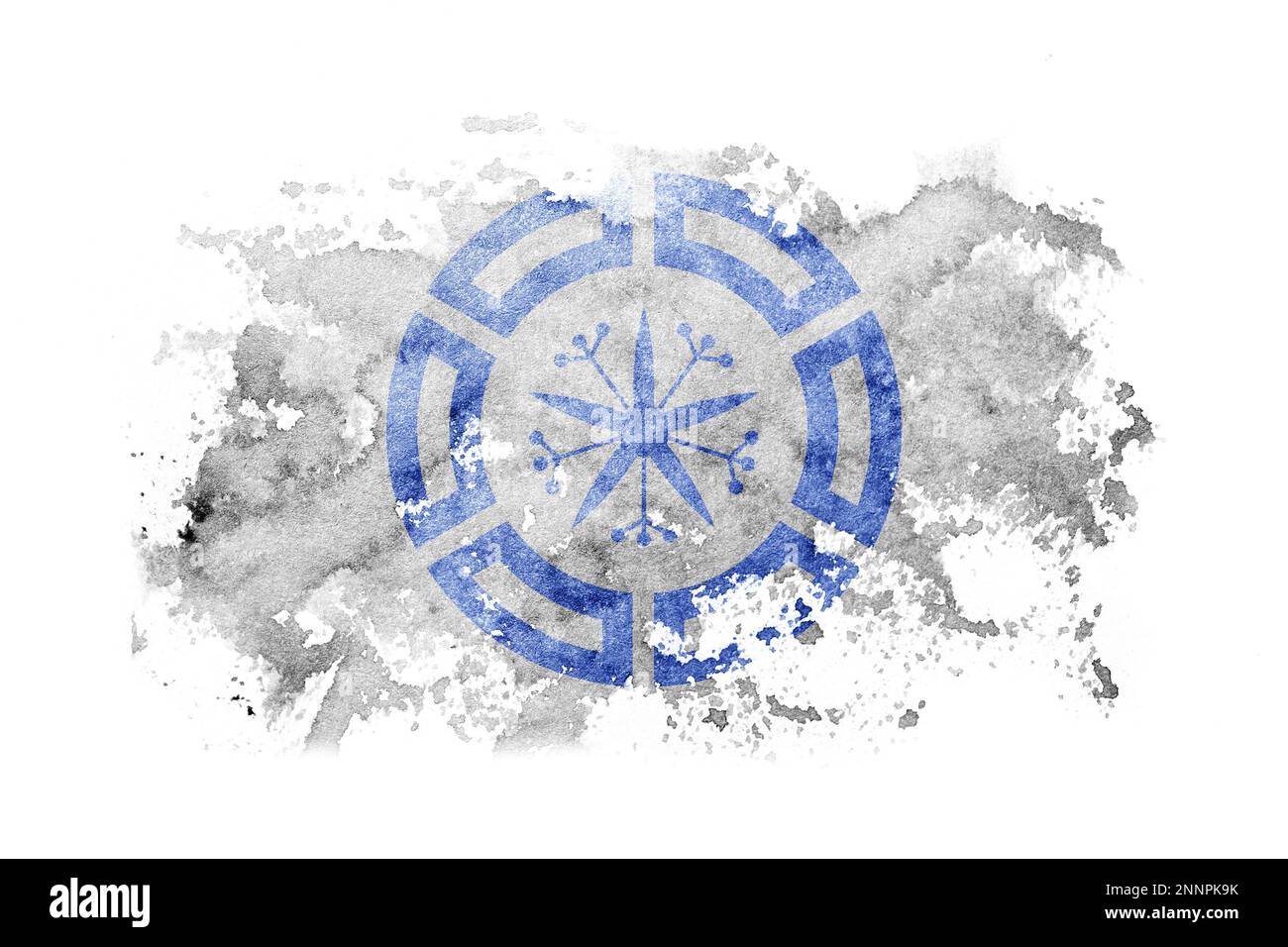 Japan, Japanese, Muroran, Hokkaido, Iburi, Subprefecture flag ...