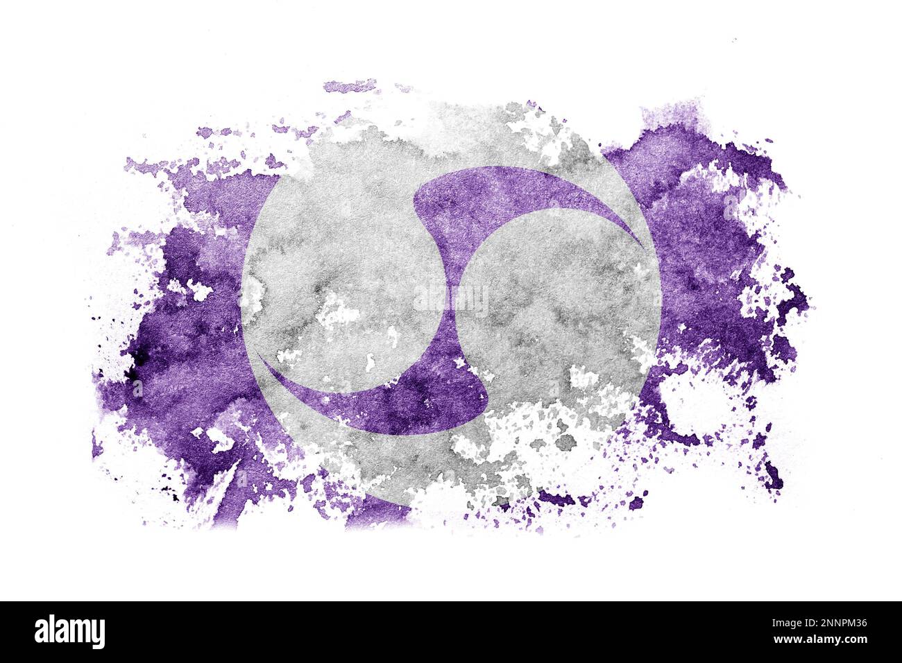 Japan, Japanese, Samani, Hokkaido, Hidaka, Subprefecture flag ...