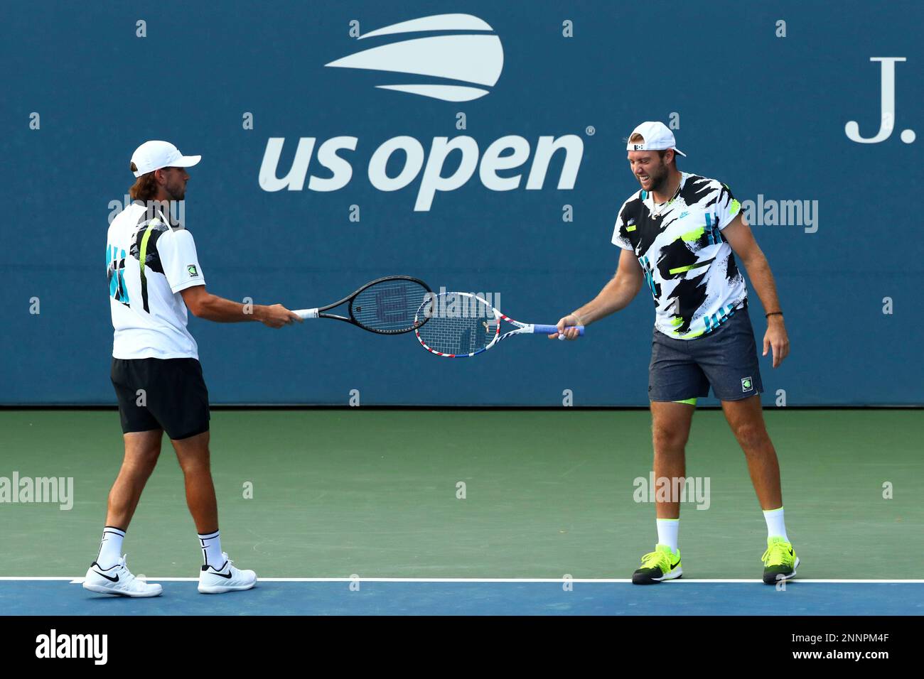 Jack Sock and Jackson Withrow in action against Dominic Inglot and ...