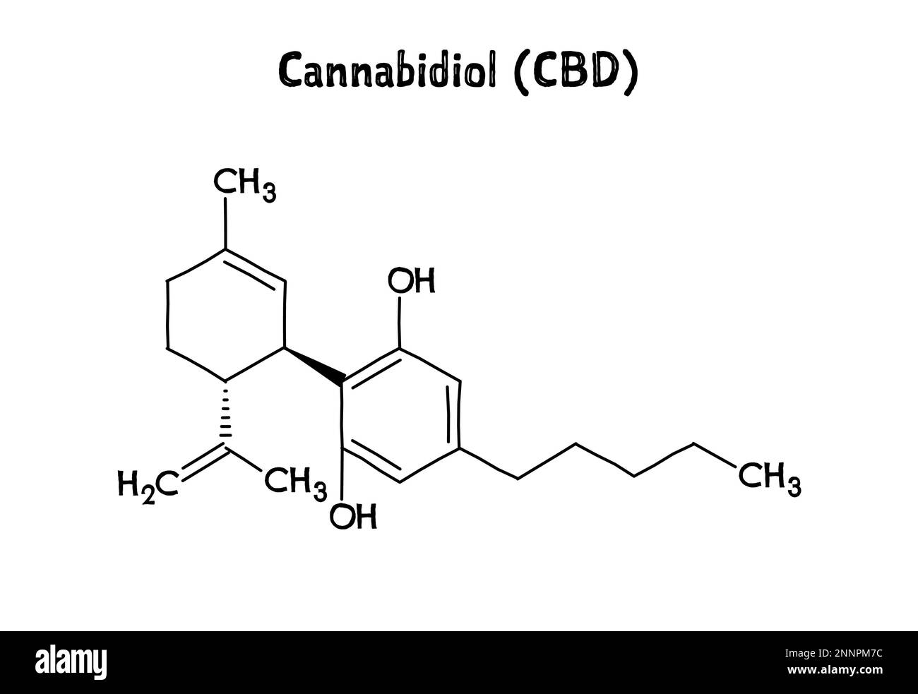 Cannabidiol Or Cbd Molecular Structure Cannabidiol Is A