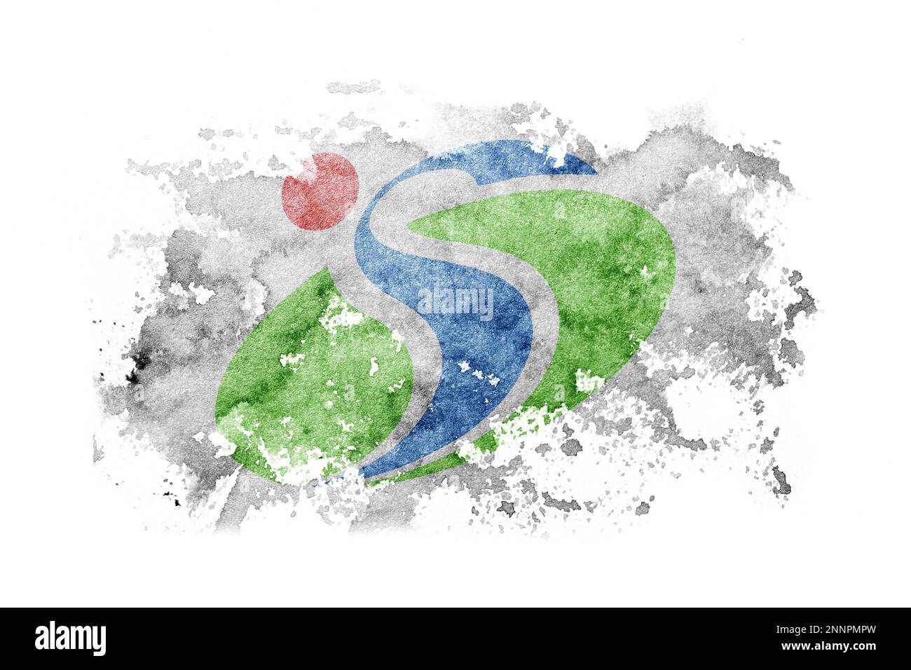 Japan, Japanese, Shibetsu, Hokkaido, Kamikawa, Subprefecture flag ...