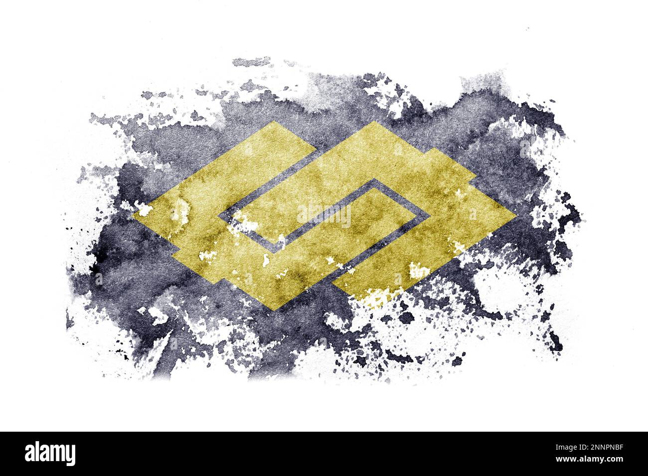 Japan, Japanese, Uryu, Hokkaido, Sorachi, Subprefecture flag background ...