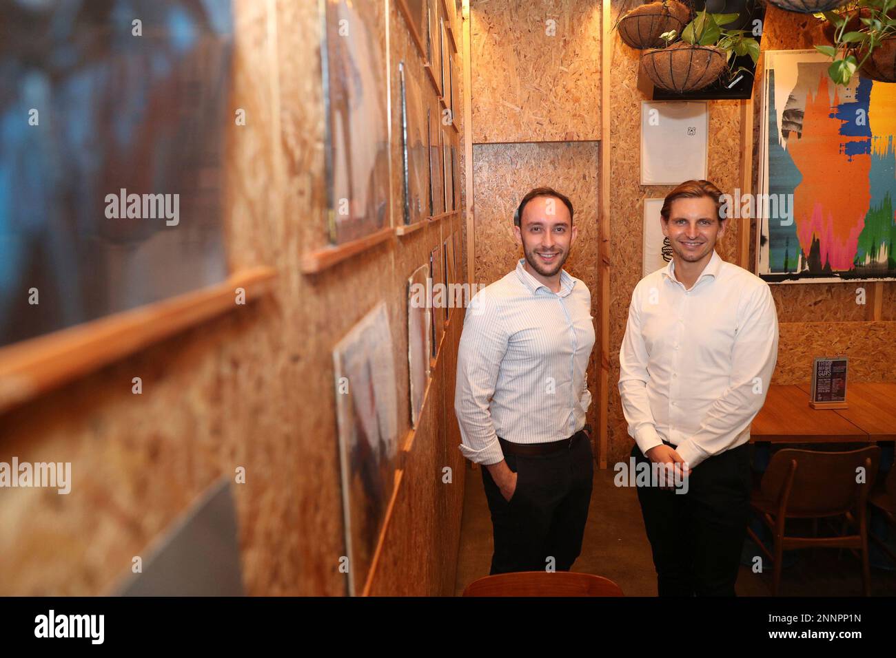 Founders of food tech start-up Next Gen, Andre Menezes (left) and Timo ...