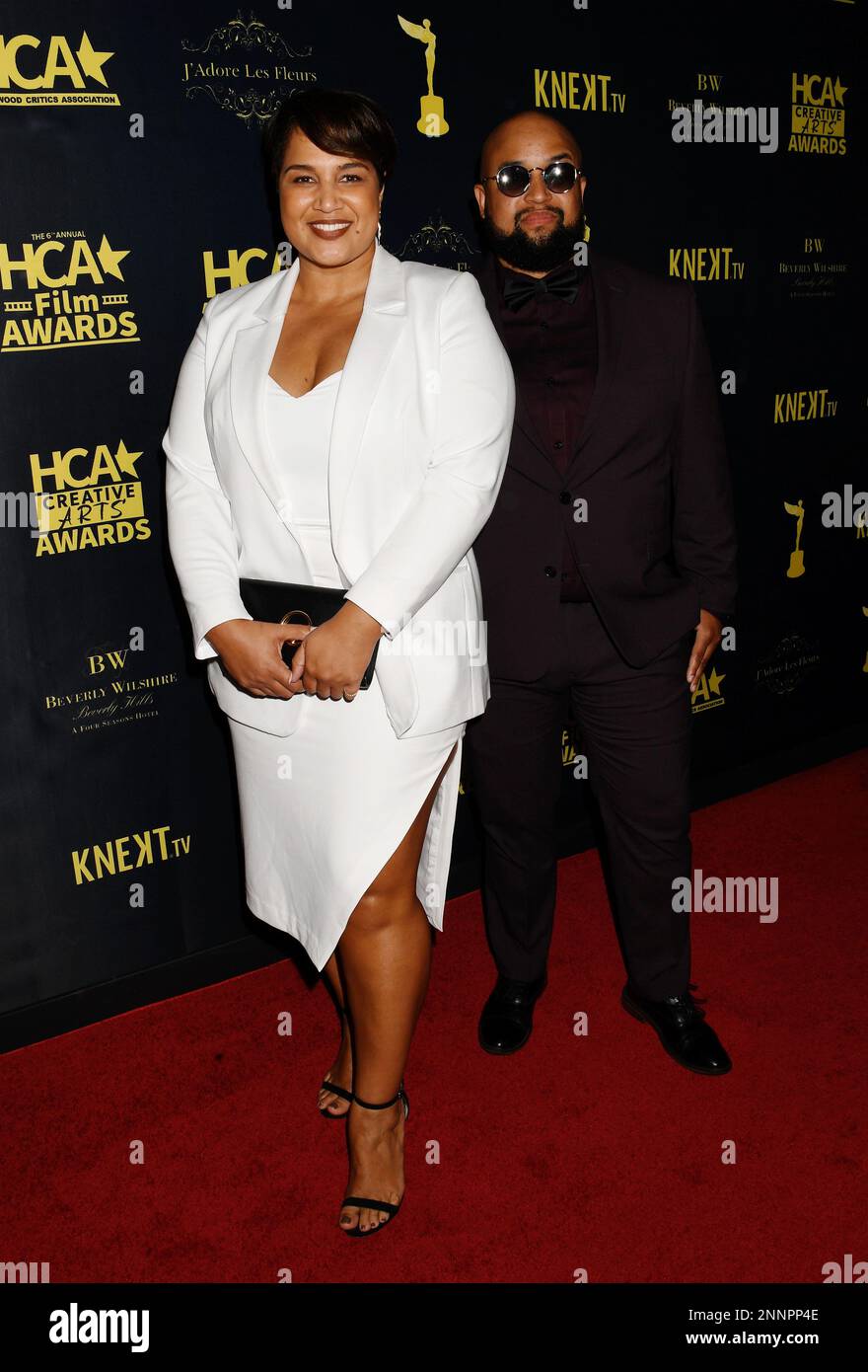 BEVERLY HILLS, CALIFORNIA - FEBRUARY 24: (L-R) Megan Robinson and Kolby ...