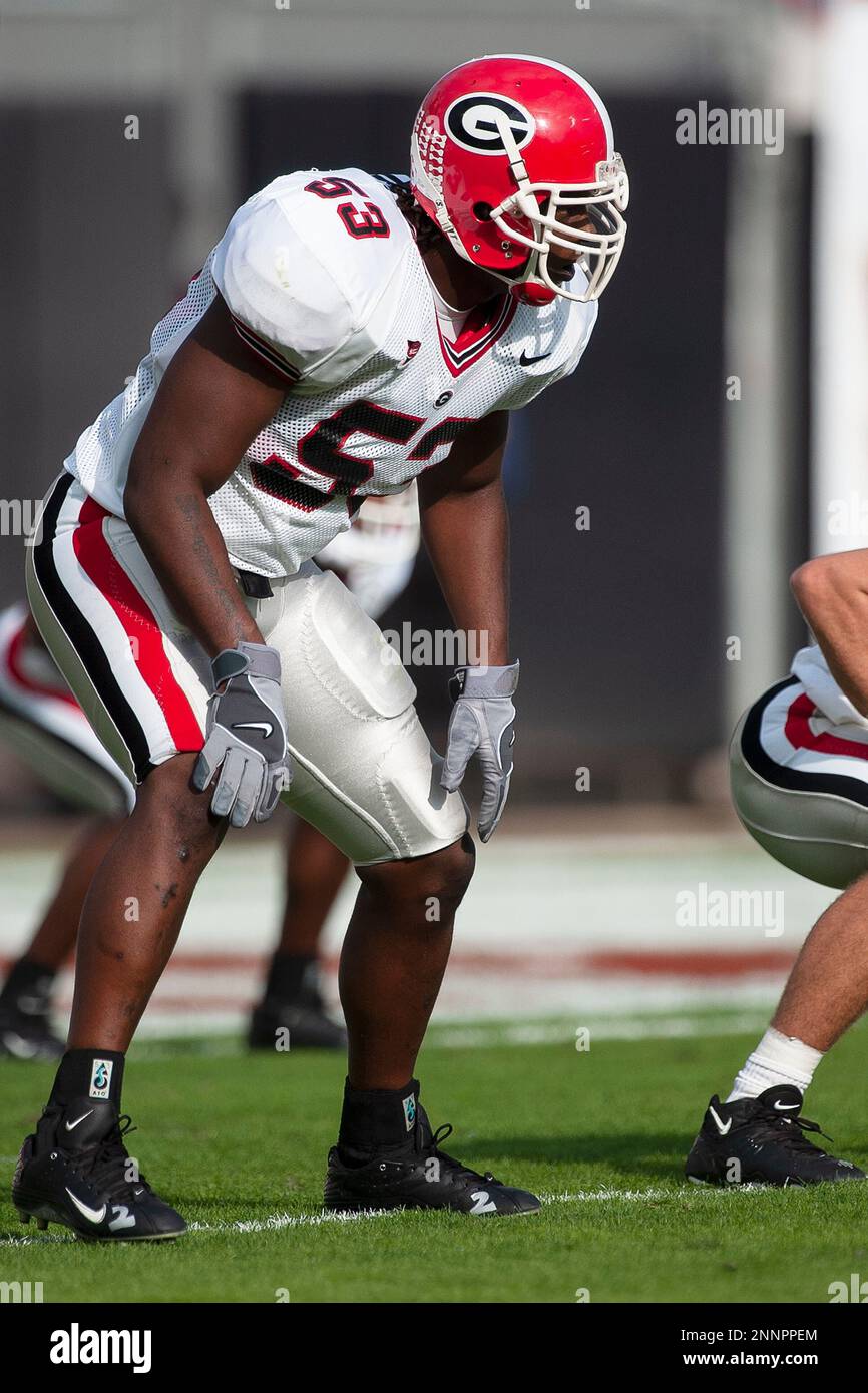 University of Georgia Bulldogs linebacker Derrick White (53) during an ...