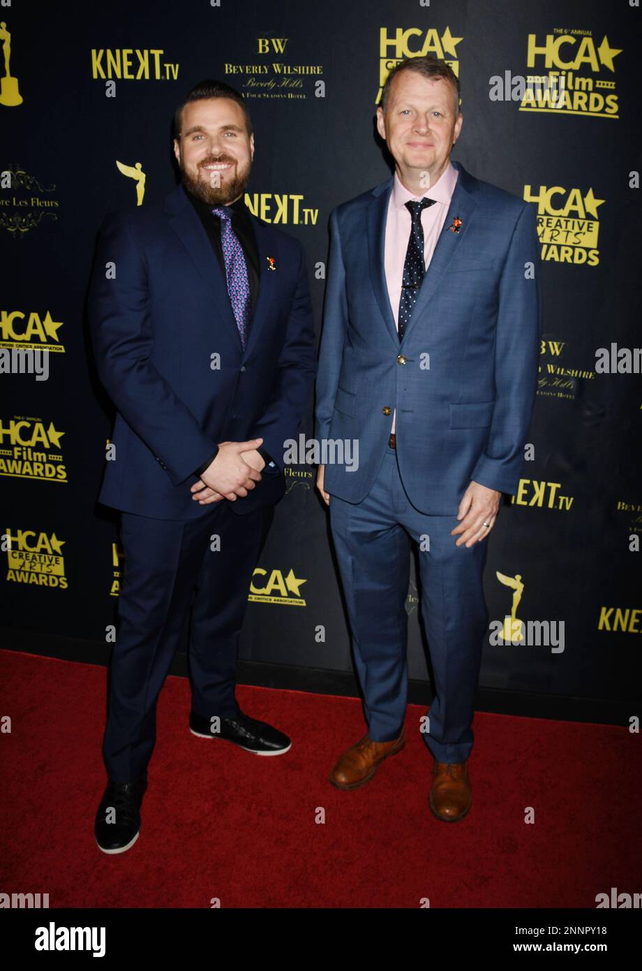 BEVERLY HILLS, CALIFORNIA - FEBRUARY 24: (L-R) Joel Crawford and Mark ...