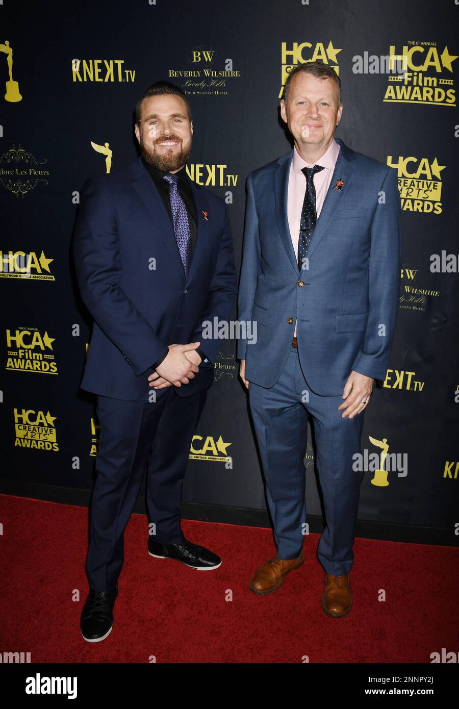 BEVERLY HILLS, CALIFORNIA - FEBRUARY 24: (L-R) Joel Crawford and Mark ...