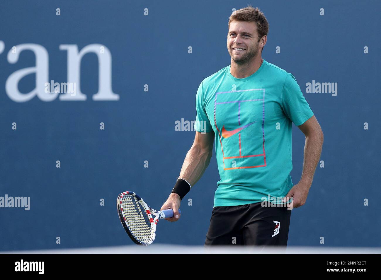 Ryan Harrison practices at the 2020 US Open, Sunday, Aug. 30, 2020 in ...