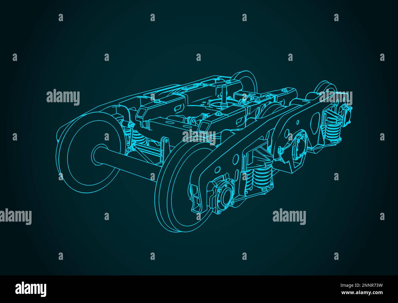 Stylized vector illustration of wheelbase of train Stock Vector Image ...