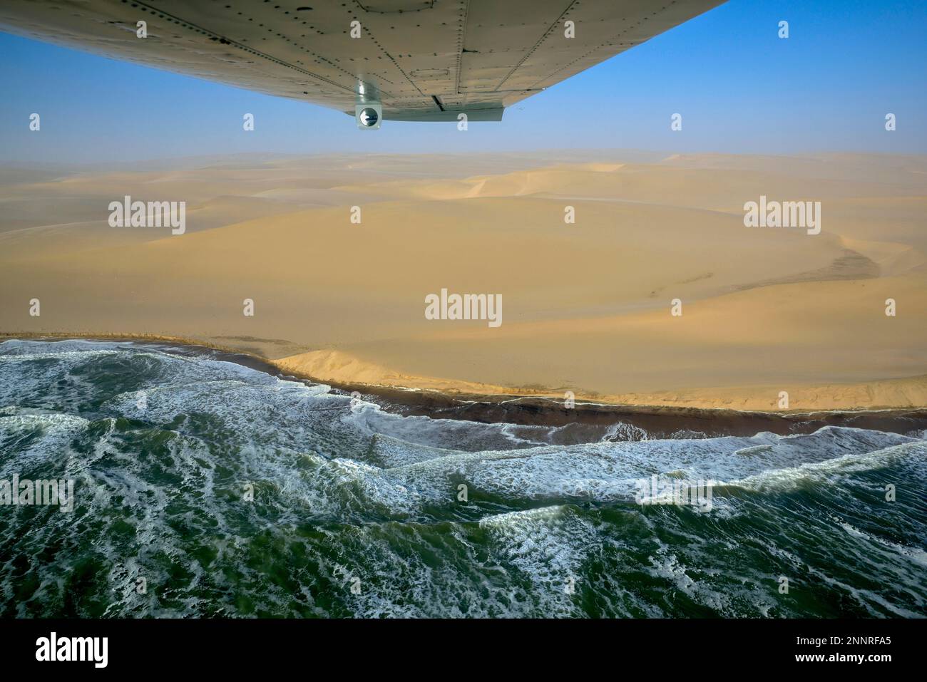 Aerial view, sand dunes at the Atlantic coast, aerial view, at Sandwich ...