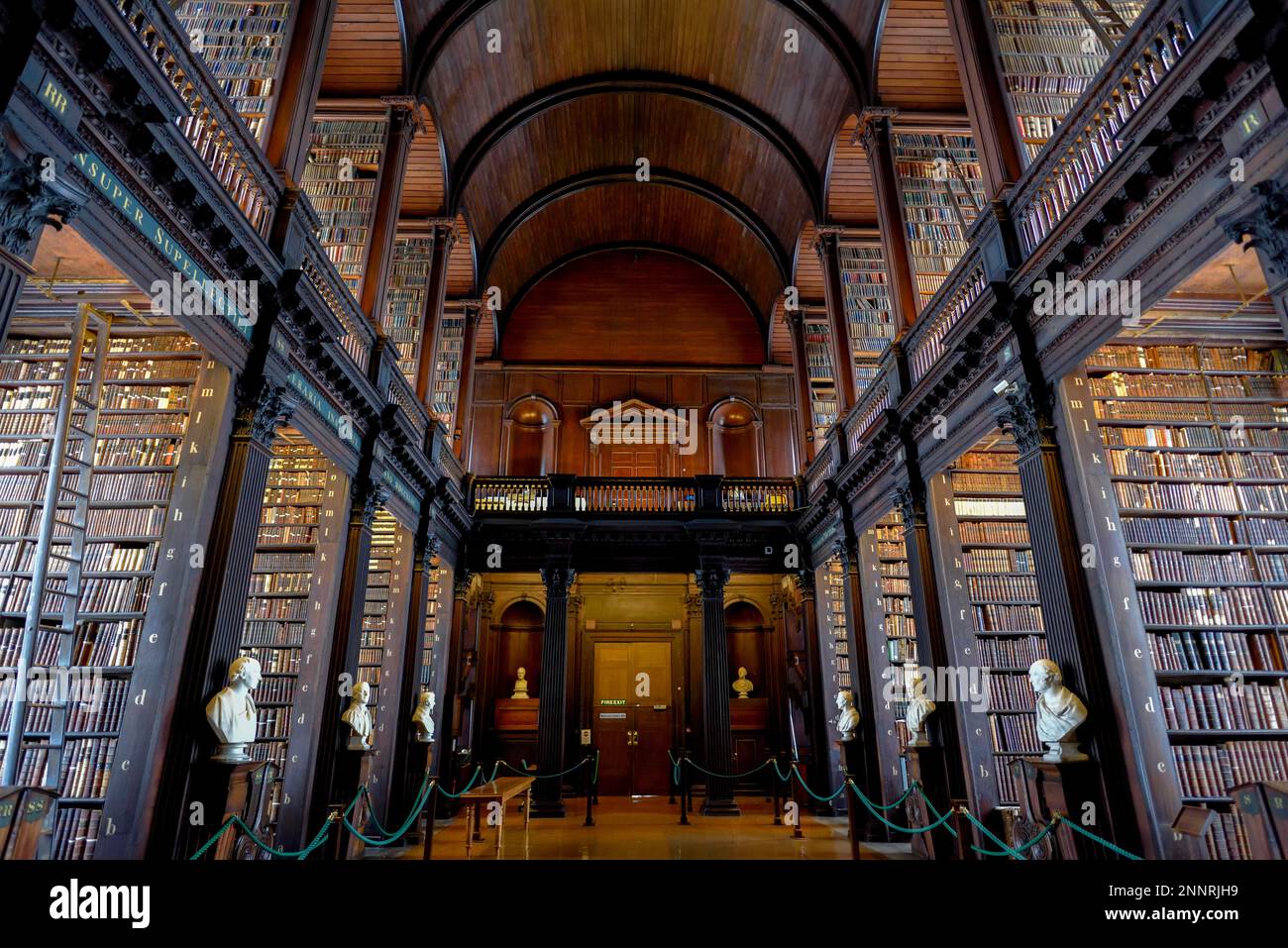 Long Room, the old library of Trinity College, University, Dublin ...