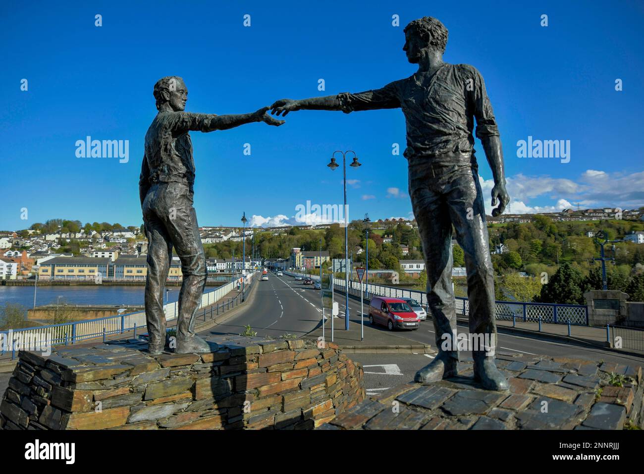 Bronze sculpture Hands Across the Divide by Maurice Harron at the ...