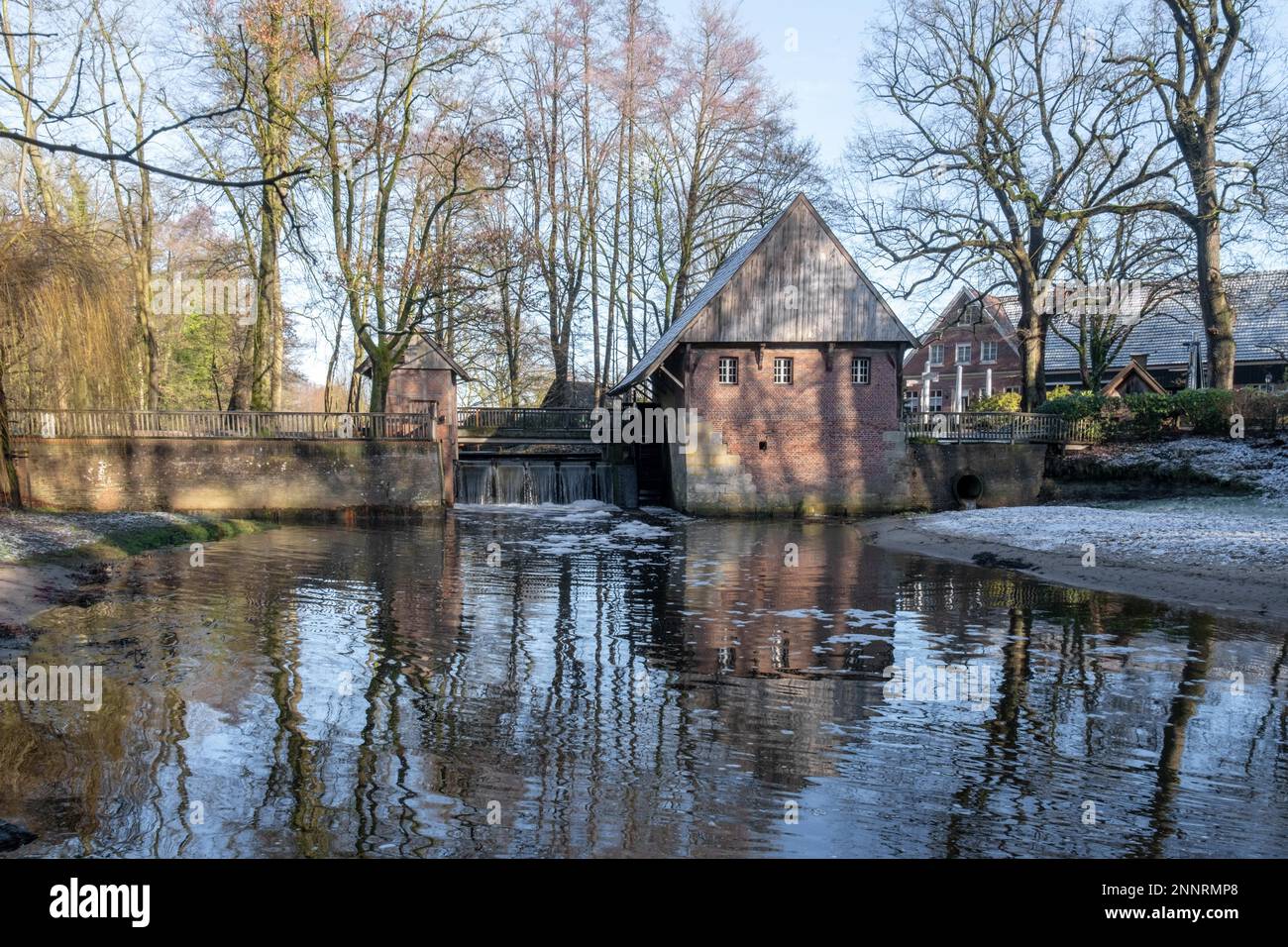 Historic Haarmuehle, water mill from 1619, Ahaus-Alstaette ...