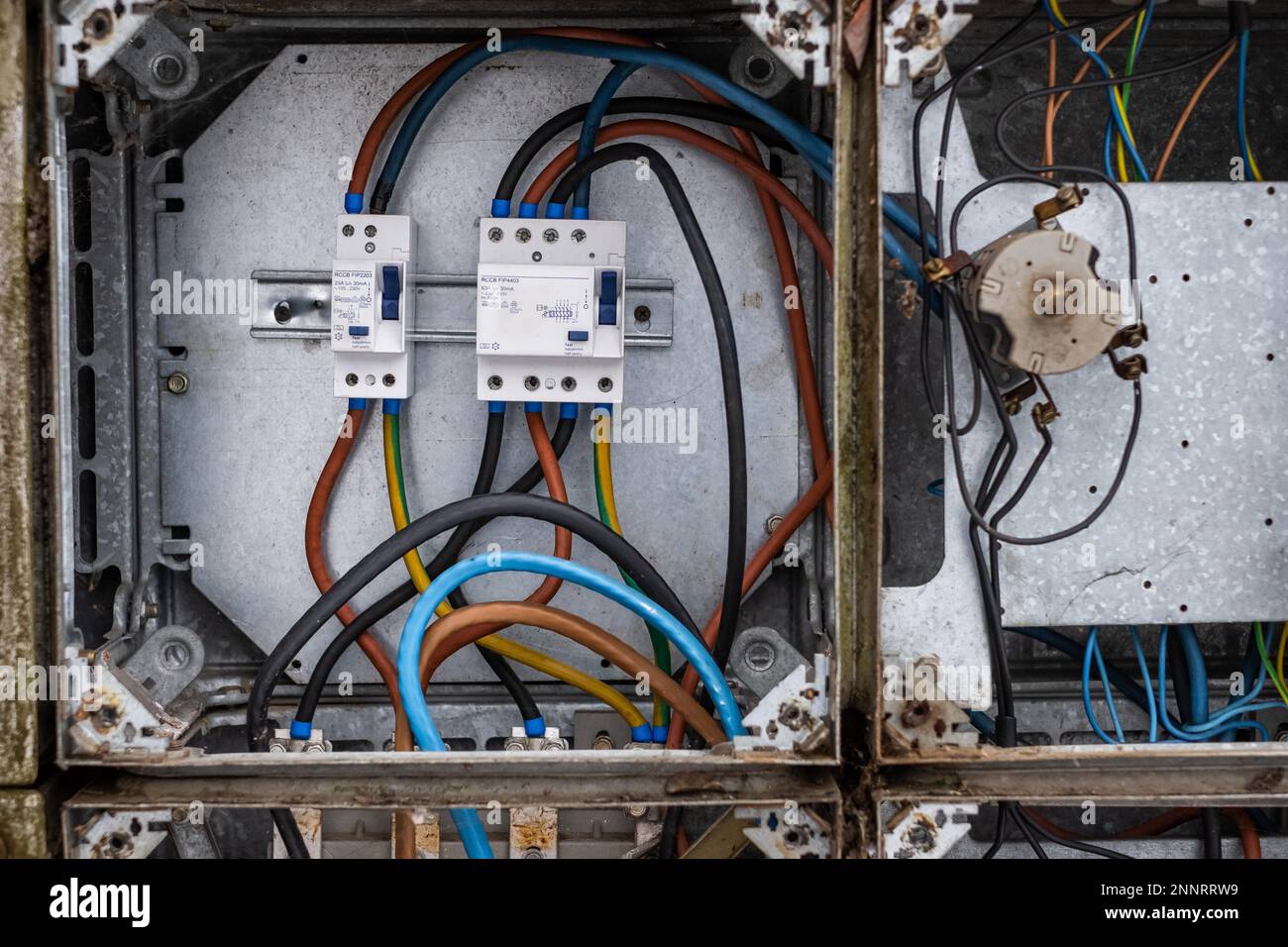 Old electrical fuse box hi-res stock photography and images - Alamy