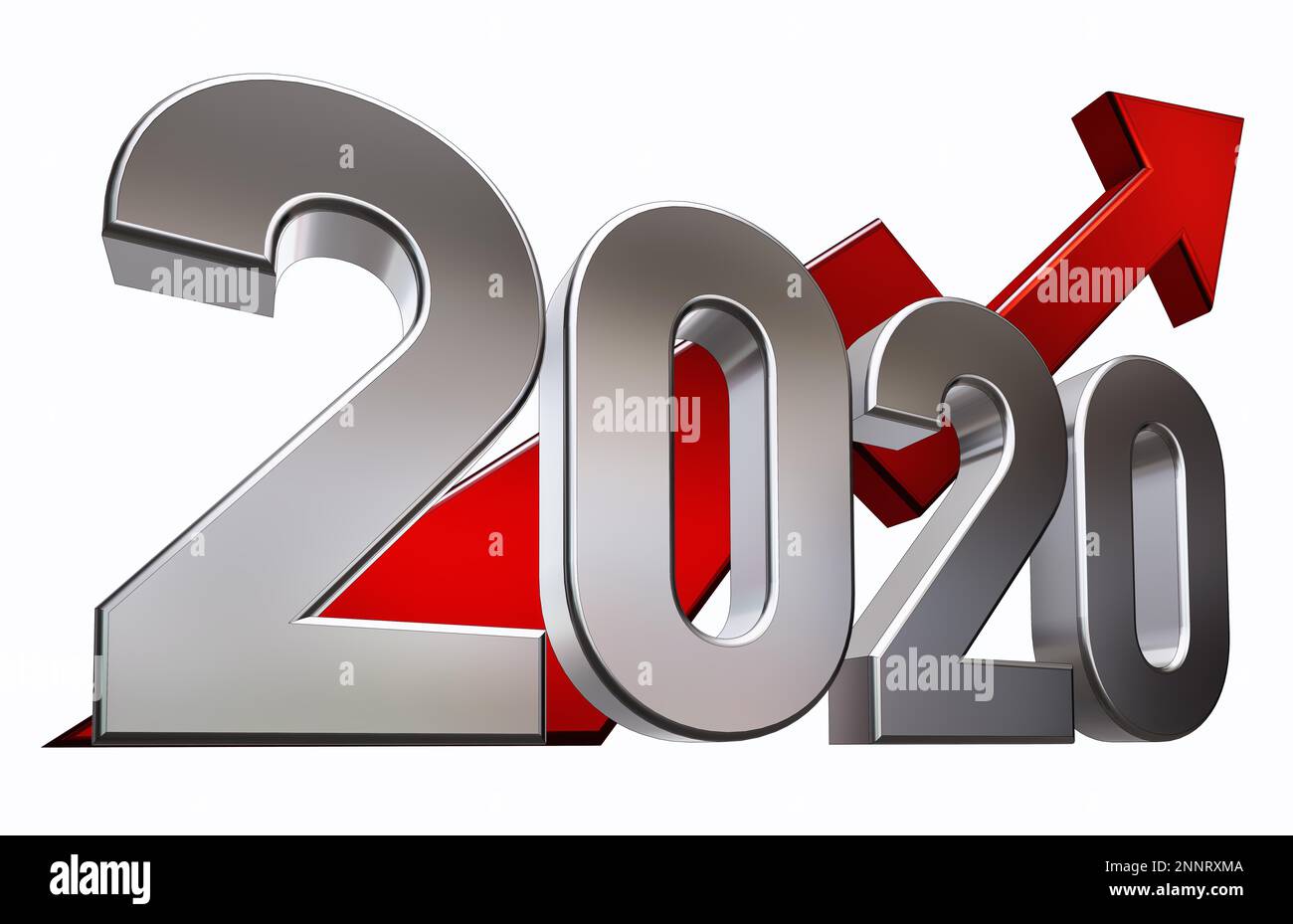 3D rendering of an 2020 symbol Stock Photo - Alamy