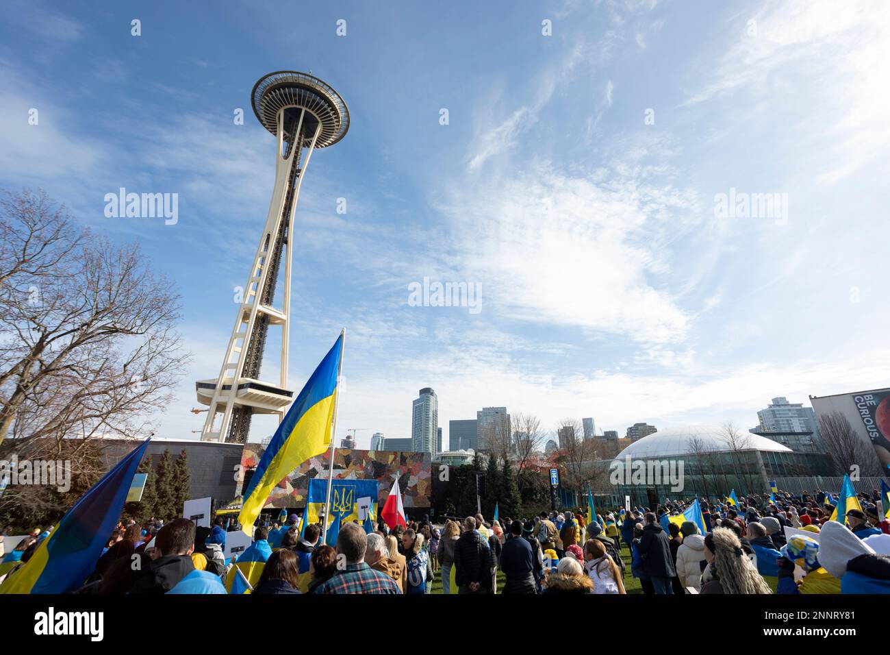Seattle, Washington, USA. 25th February, 2023. Seattle Center is awash ...