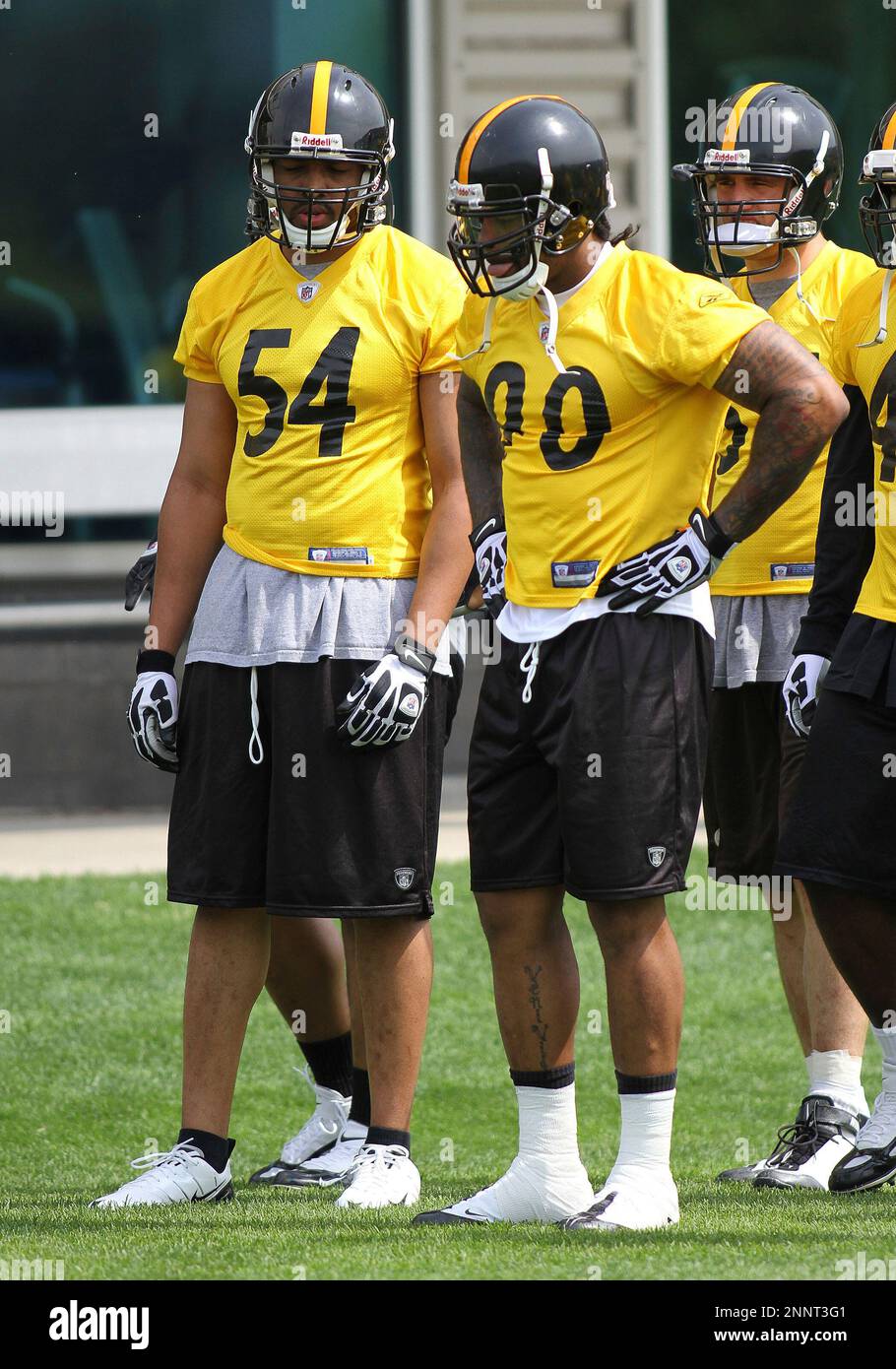 May 01 2010: Steelers LB Andre Frazier (54) and Thaddeus Gibson (90 ...
